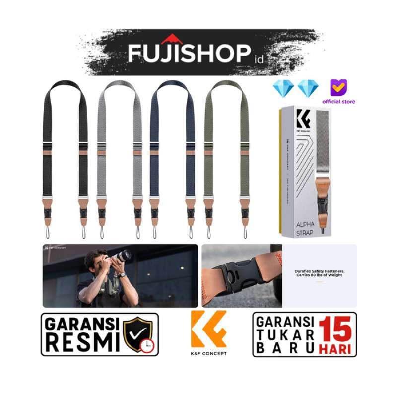 Jual K&f Concept Camera Neck Strap Alpha With Quick Release - Deep Blue ...