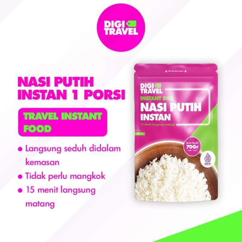 Jual Digi Travel Nasi Putih Instan | Makanan Instan Travel | Travel ...