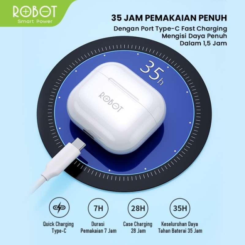 Jual Robot Earphone Wireless / Headset / Earbuds / Earbud / T50 ...