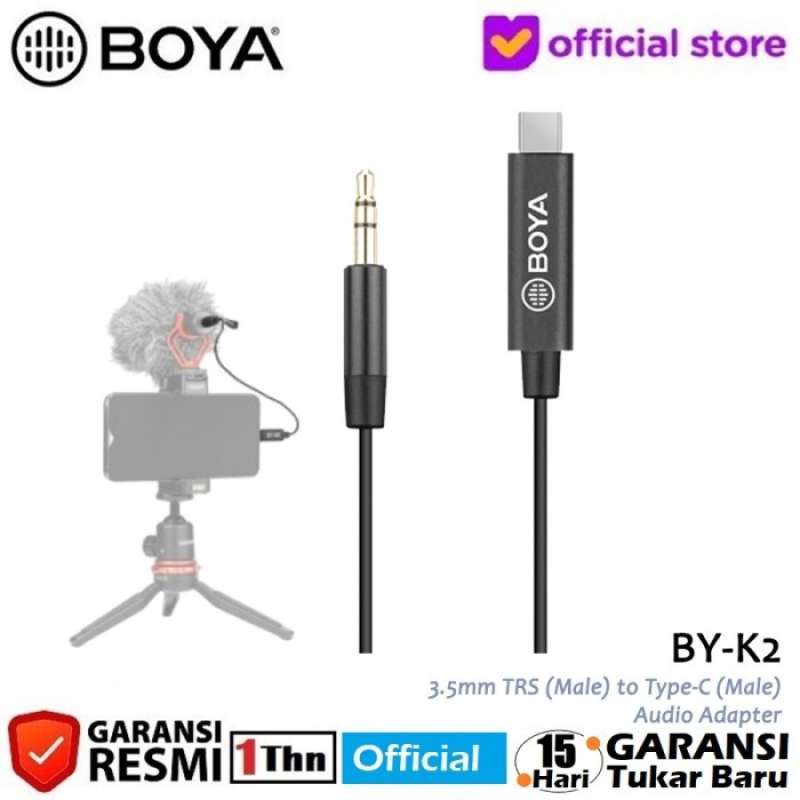 Jual Boya By-k2 Audio Cable Adapter 3.5mm Trs To Usb Type-c Connector ...