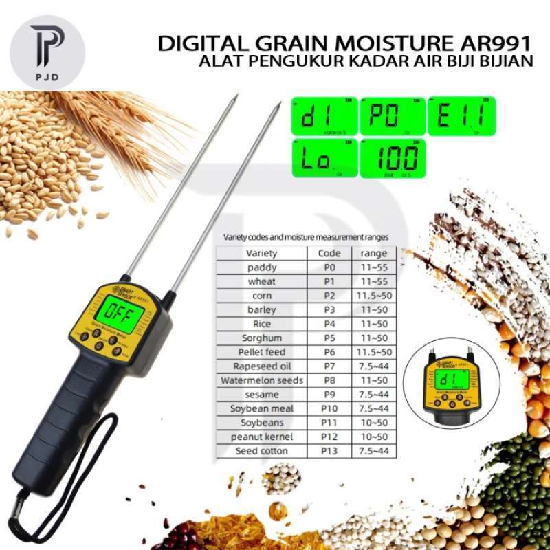 Promo Digital Grain Moisture Meter Alat Pengukur Kadar Air Biji Bijian ...