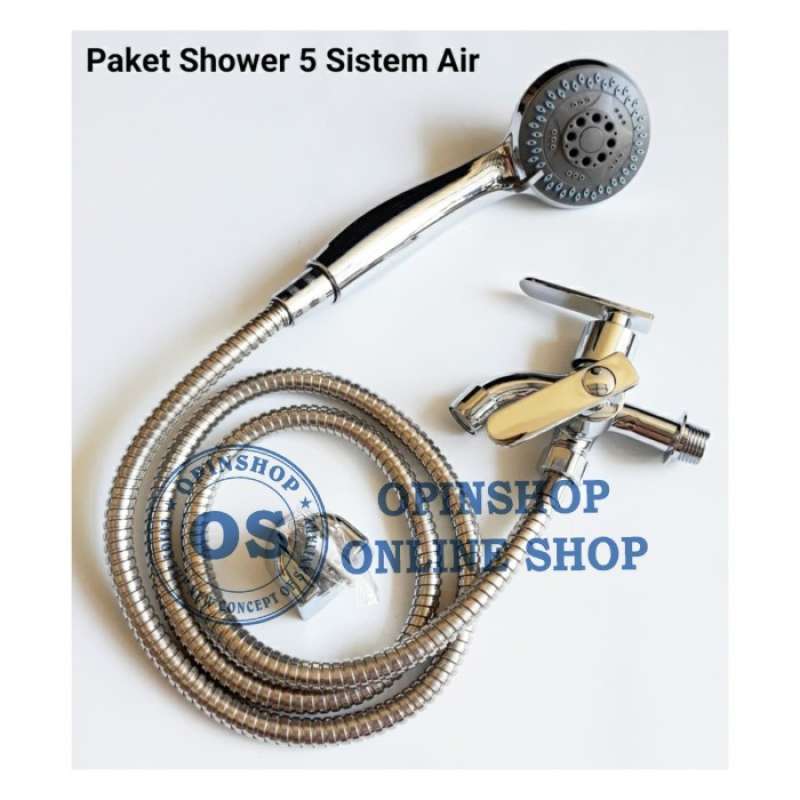 Promo Paket Kran Shower Plus Keran Dobel 5 Spray Air Komplit Tinggal Instal Diskon 23% Di Seller ...