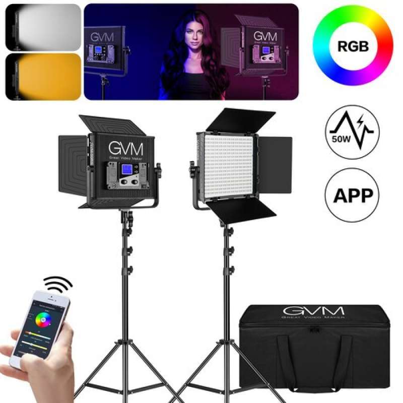 Promo Gvm 50rs-2l Rgb Led Lampu Studio Video Light 2000k~5600k - 50 Rs ...