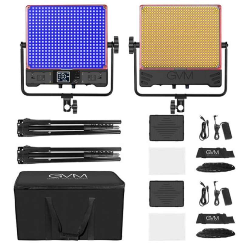 Promo Gvm 50sm-2l Double-sided Rgb Hight Beam Bi-color Led Video Light ...