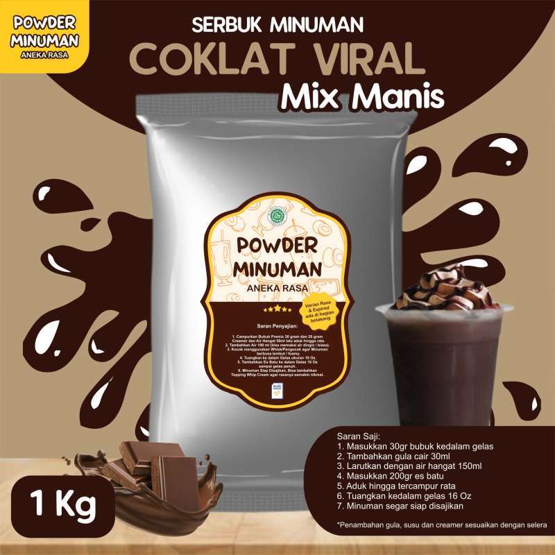 Jual Bubuk Minuman Rasa Coklat Viral Mix Manis Bubuk Minuman Kekinian Coklat Mix Manis 1kg Pjg ...