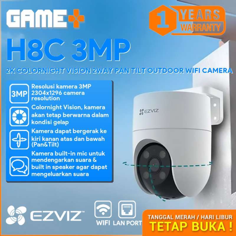 Promo H8c 1080p Wifi Pan Tilt Color Night Vision Outdoor Ip Camera ...