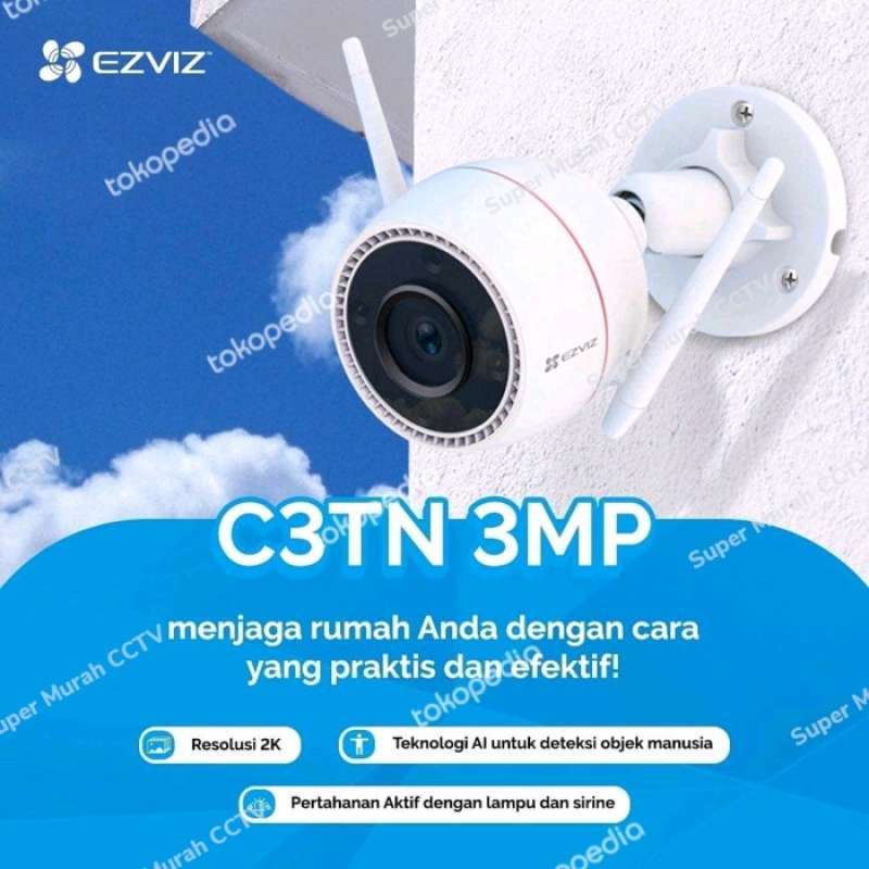 Promo C3tn Out 3mp 2k Wifi 2-way Colorvu Pir Outdoor Camera Diskon 23% ...
