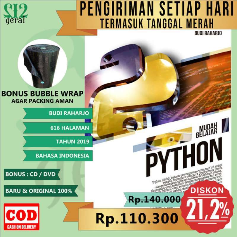 Jual Buku Mudah Belajar Python Untuk Aplikasi Dekstop Dan Web - Tidak ... Jual Buku Mudah Belajar Python Untuk Aplikasi Dekstop Dan Web - Tidak ...
