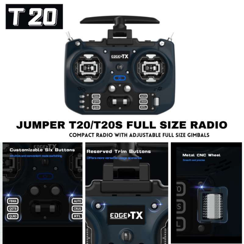 Jual Jumper T20 T20s Elrs 2.4g 1w Radio Remote Controller Tx Di Seller ...