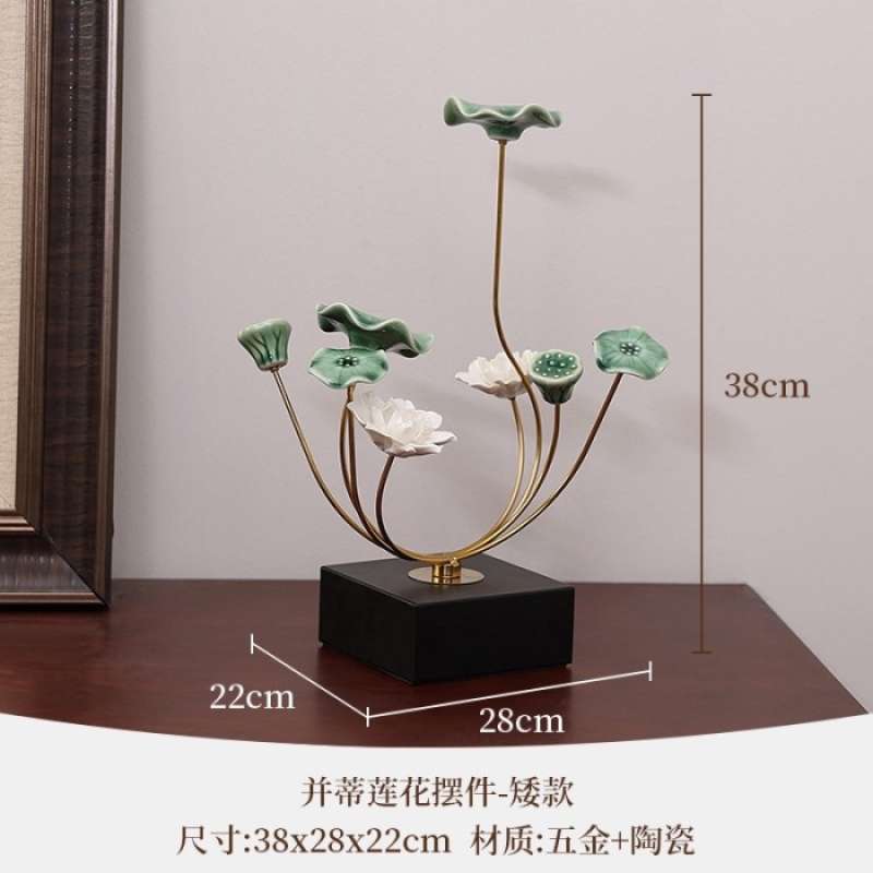 Jual Ornament Lotus Ceramic Sculpture Luxury Home Decor Pajangan Meja ...