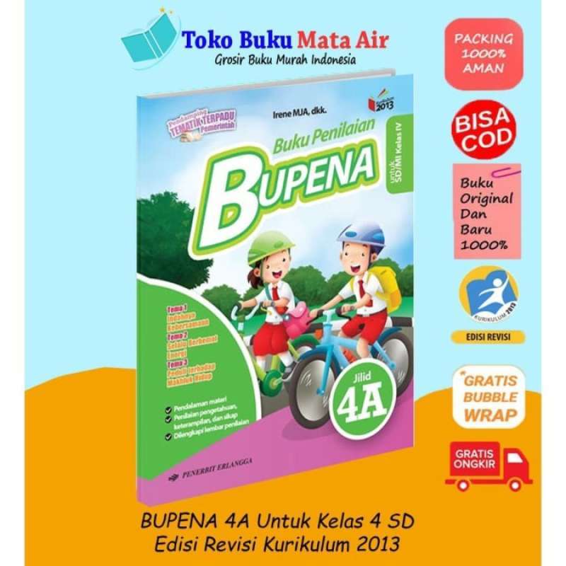 Jual Paket Satuan Bupena Kelas 4 Sd Bupena 4a,4b,4c & 4d K13n - Erlangga - Bupena 4a Di Seller ...
