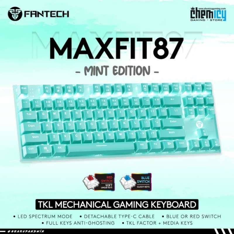Promo Fit87 Mk856 Tkl Mint Edition Mechanical Gaming Keyboard Diskon 23 ...