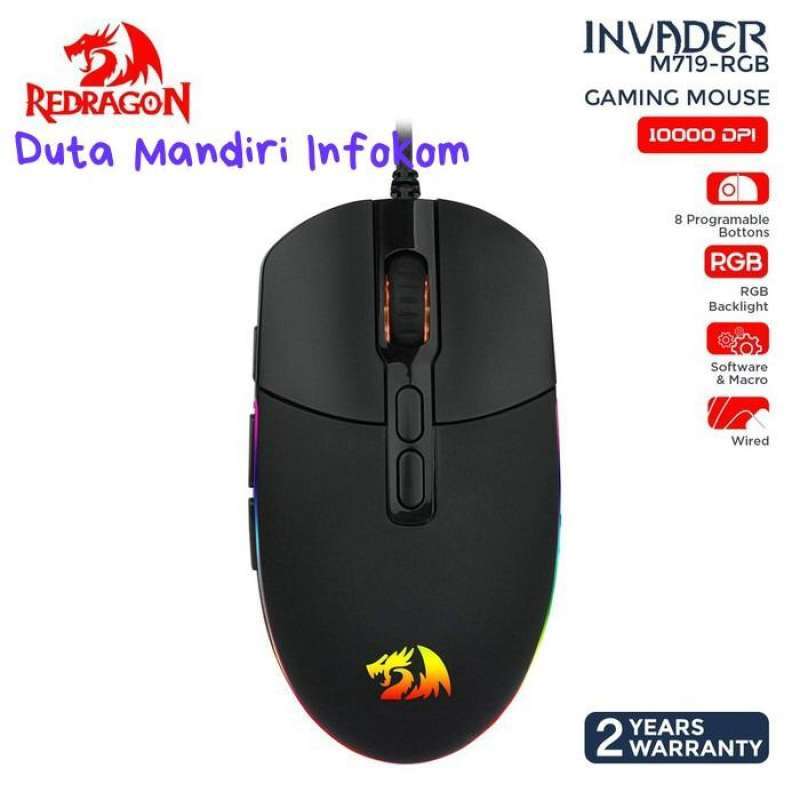 Promo Invader M719 Rgb - Wired Ro 10000 Dpi Gaming Mouse Diskon 23% Di ...