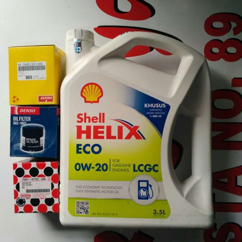 Promo Paket Ganti Oli Shell Eco 0w-20 +oli Filter Diskon 23% Di Seller ...