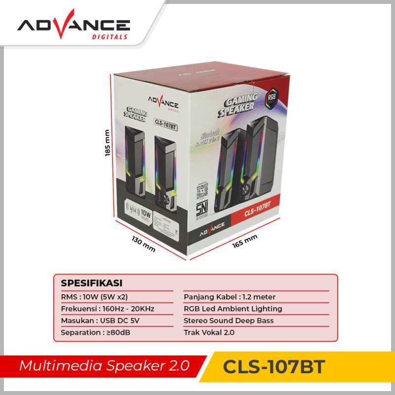 Promo Gaming Speaker Advance Cls-107bt Rgb Gaming Speaker Bluetooth ...