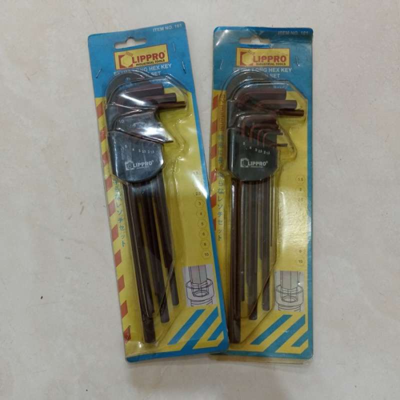 Promo Obral Lippro Kunci L Set Panjang/extra Long Hex Key Set 9 Pcs ...