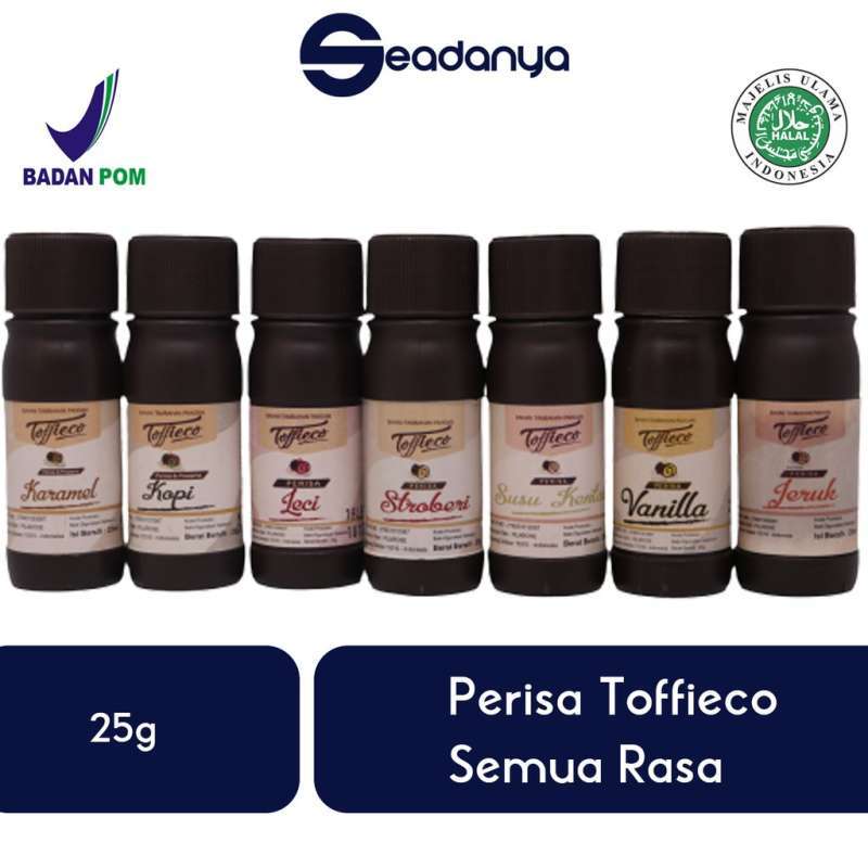 Jual Perisa Toffieco Essence Lengkap Semua Rasa 25g - Halal Mui & Bpom ...