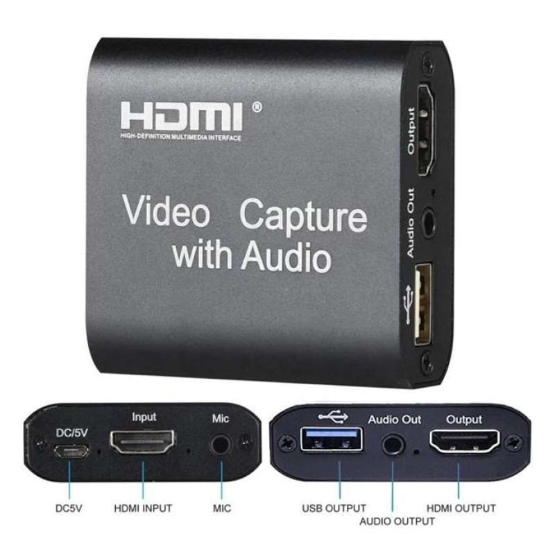 Jual Hdmi Video Capture With Loop Audio Mic Usb 3.0 Full Hd 60fps 4k ...
