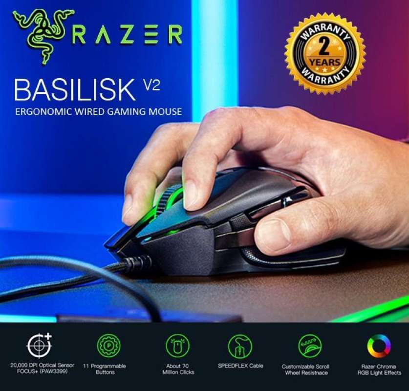 Jual Razer Basilisk V2 Ergonomic Wired Gaming Mouse Di Seller Avista ...