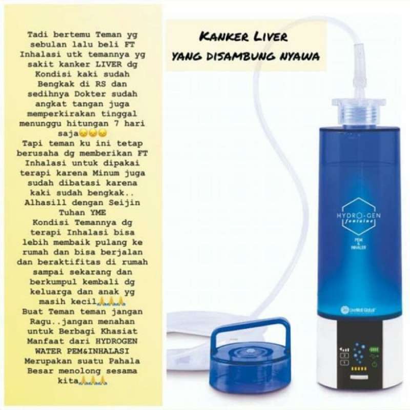 Promo Hydrogen Fontaine Pem & Inhaler Biru Made In Korea Air Hydrogen ...