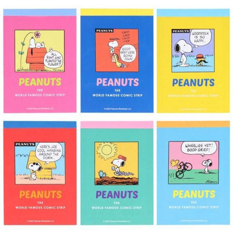 Jual Mini Memo Pad Peanuts Snoopy Comic Strip Color Pop Limited Edition ...