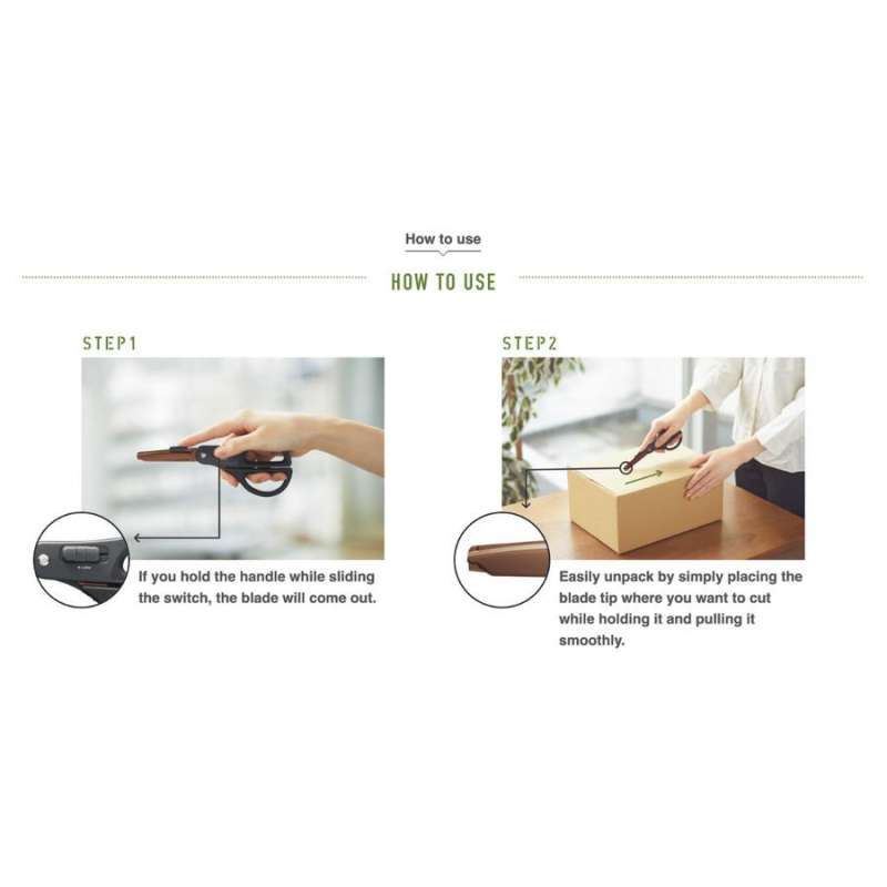 Jual Kokuyo Hakoake 2 Way Scissor Cutter Gunting Glueless Anti Stick Pt412 - Light Gray Di ...