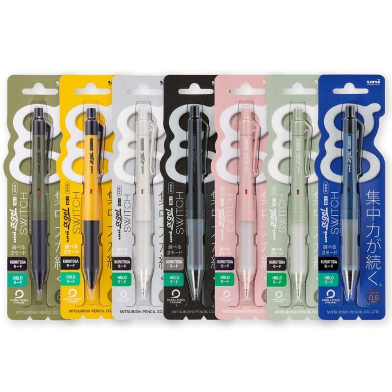 Jual Uni Alpha Gel Switch Kuru Toga Machine Mechanical Pencil 0.5mm - 0 ...