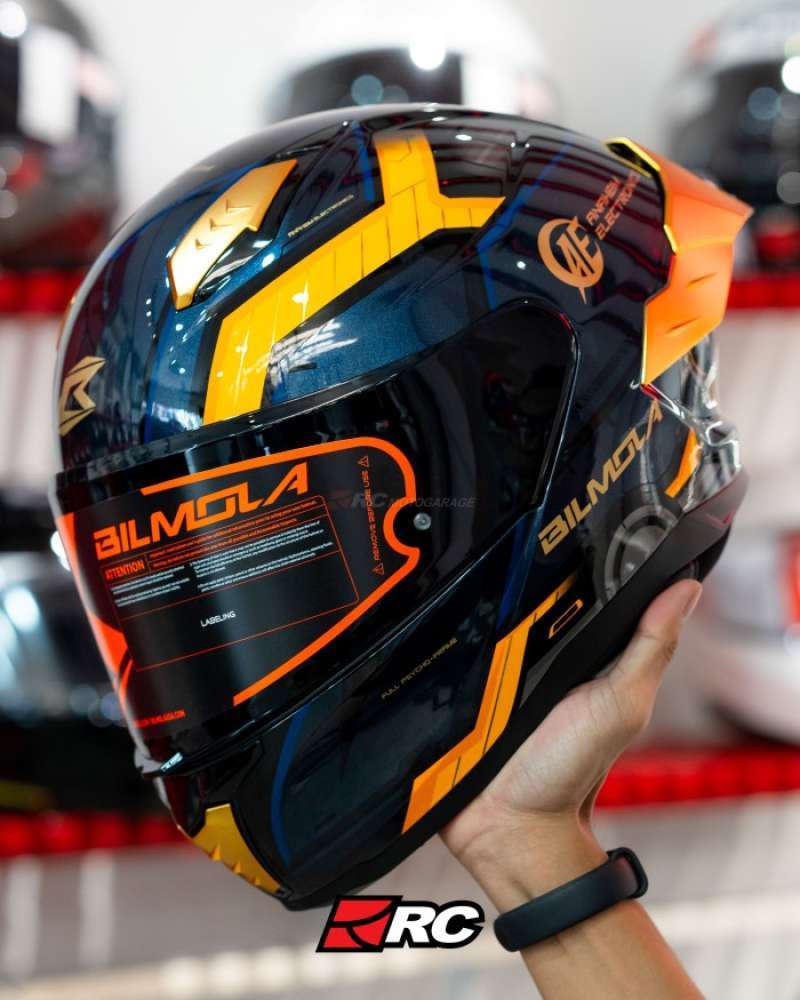 Jual Helm Motor Full Face - Bilmola Nex R Gundam Unicorn Blue Yellow ...