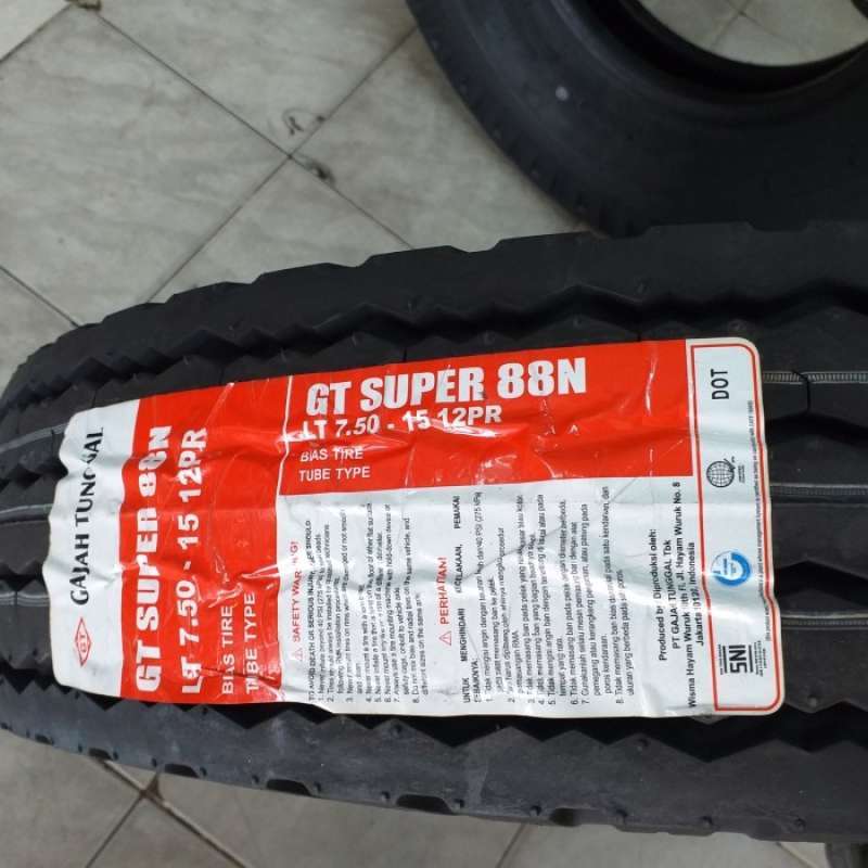 Promo Ban Truk 750 15 12 Gt Super 88n Bias Tire 2022 Diskon 23% Di ...