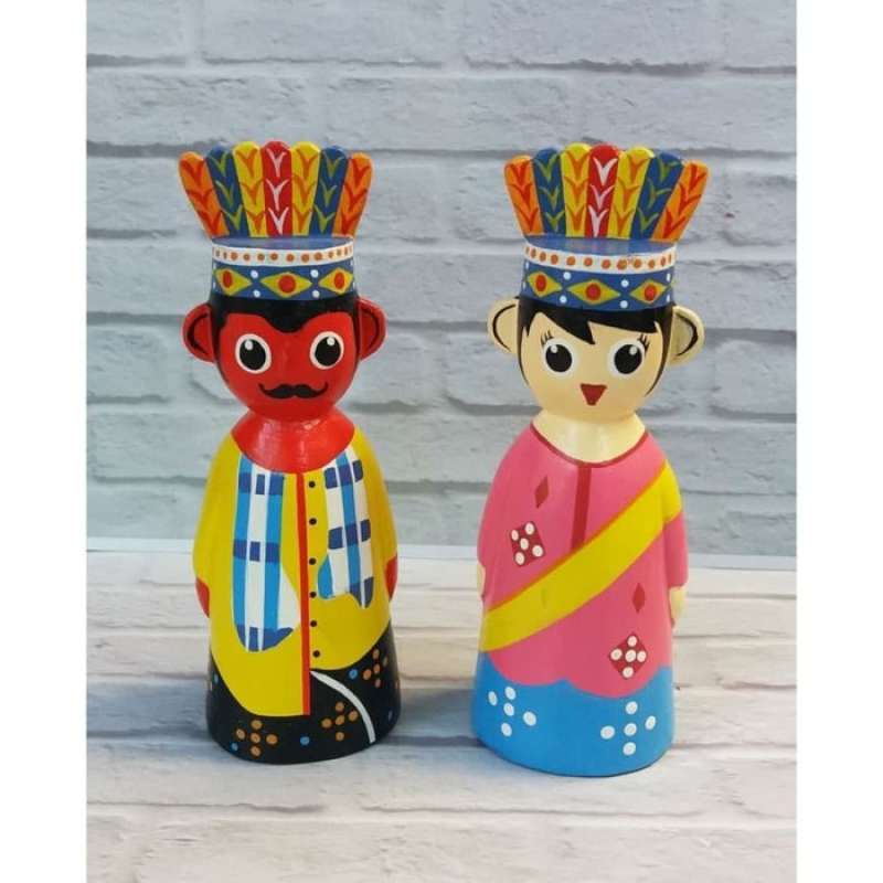 Promo Patung Pajangan/boneka Pajangan Motif Ondel Ondel Sepasang12x4 Cm ...