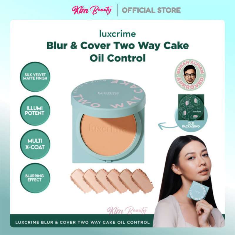 Jual Luxcrime Blur & Cover Two Way Cake Oil Control - Custard Di Seller Kim Beauty Official ...