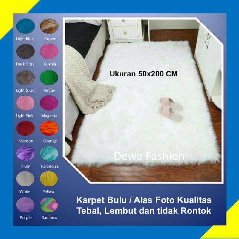 Promo Karpet Bulu Korea Rasfur Ukuran 50x200 Cm Cocok Untuk Alas Foto ...
