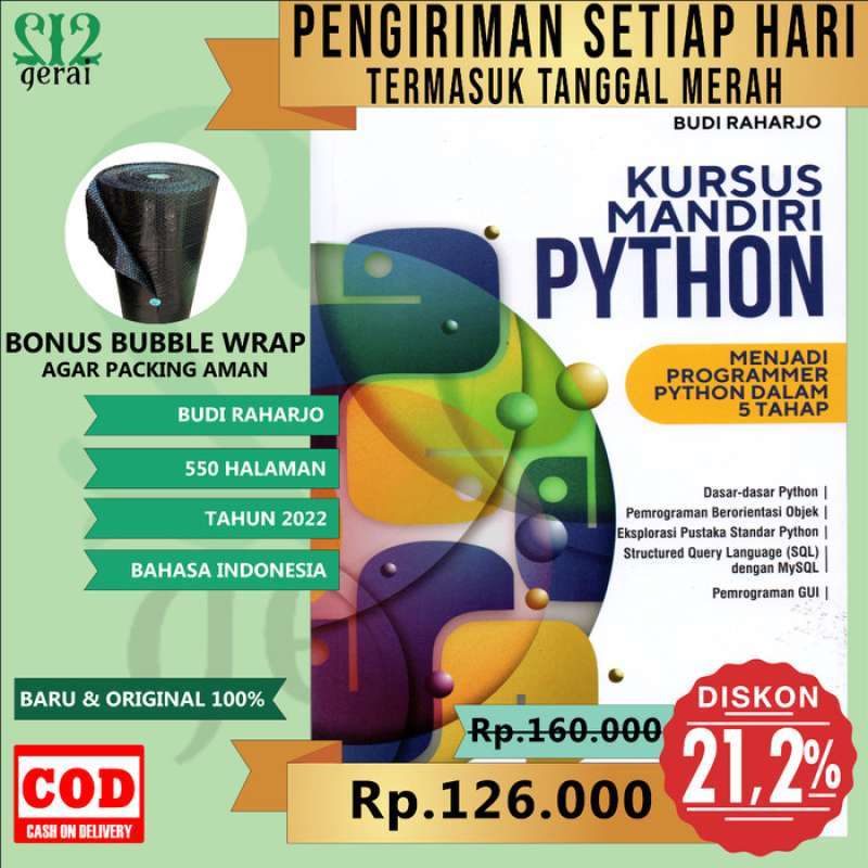 Jual Buku Kursus Mandiri Python Menjadi Programmer Python Dalam 5 Tahap ... Jual Buku Kursus Mandiri Python Menjadi Programmer Python Dalam 5 Tahap ...