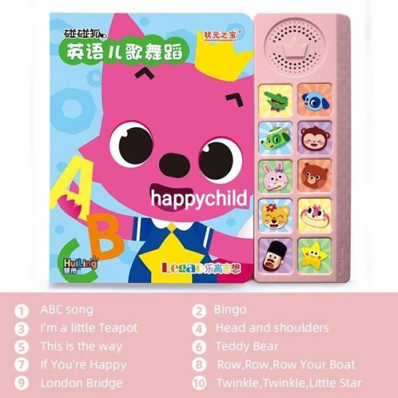 Jual Original Pinkfong Sound Book Audio Buku/favourite Songs Baby Shark ...