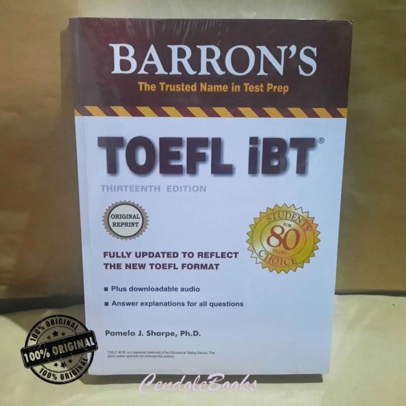 Jual Buku Toefl : Barron's Toefl Ibt 13th Edition With Answer And Cd Di ...