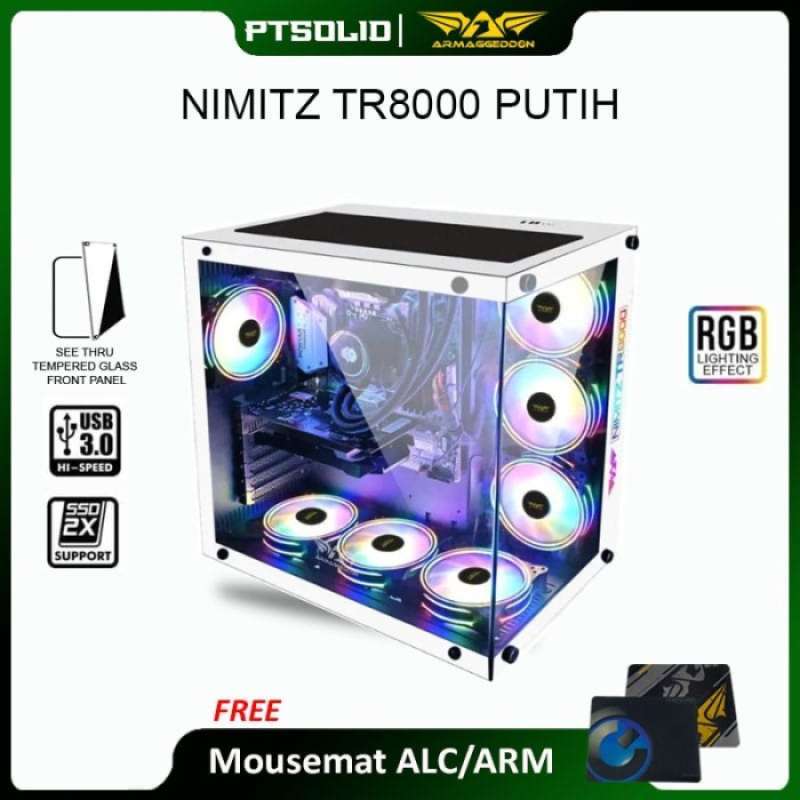 Promo Nimitz Tr 8000 Extended Atx Gaming Pc Case - White Diskon 23% Di Seller Scrollbox Store ...