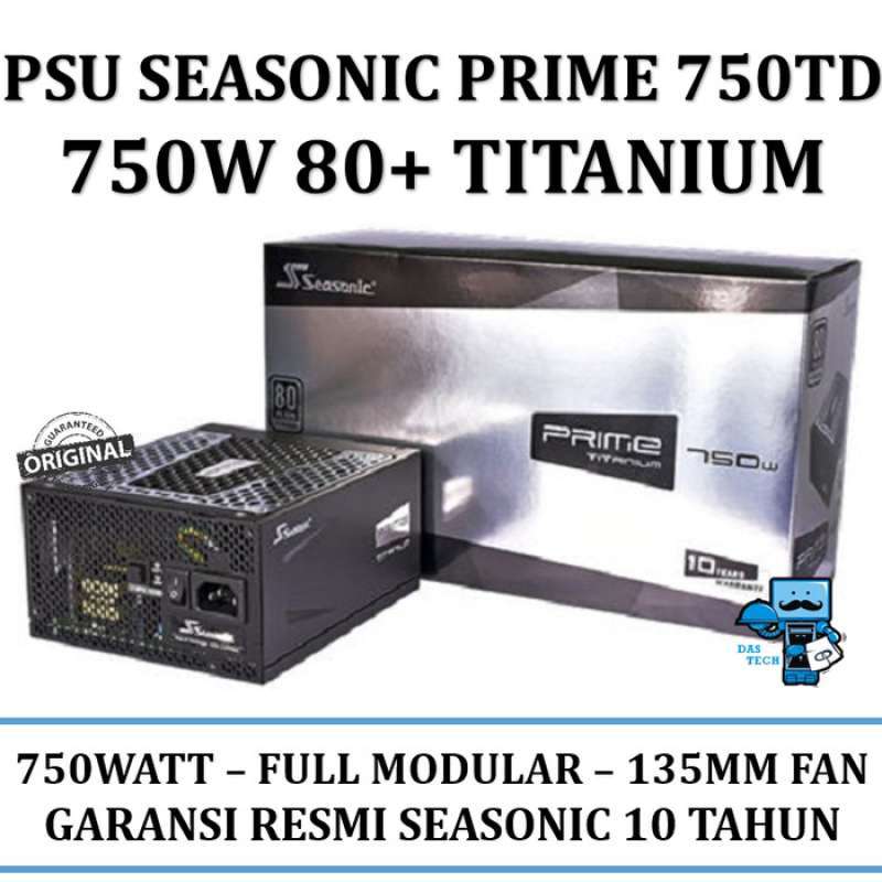 Promo Seasonic Prime 750td 750w Full Modular - 80+ Titanium Certified Diskon 23% Di Seller ...