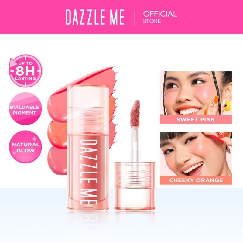 Jual Dazzle Me Heart-melt Creamy Liquid Blush | Instant Pigment Cheek Blusher Hydrating Lipcream ...