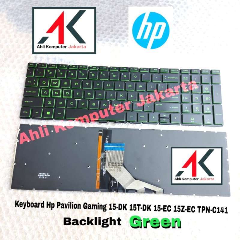 Promo Keyboard Pavilion Gaming 15-dk 15t-dk 15-ec 15z-ec Tpnc141 Green ...