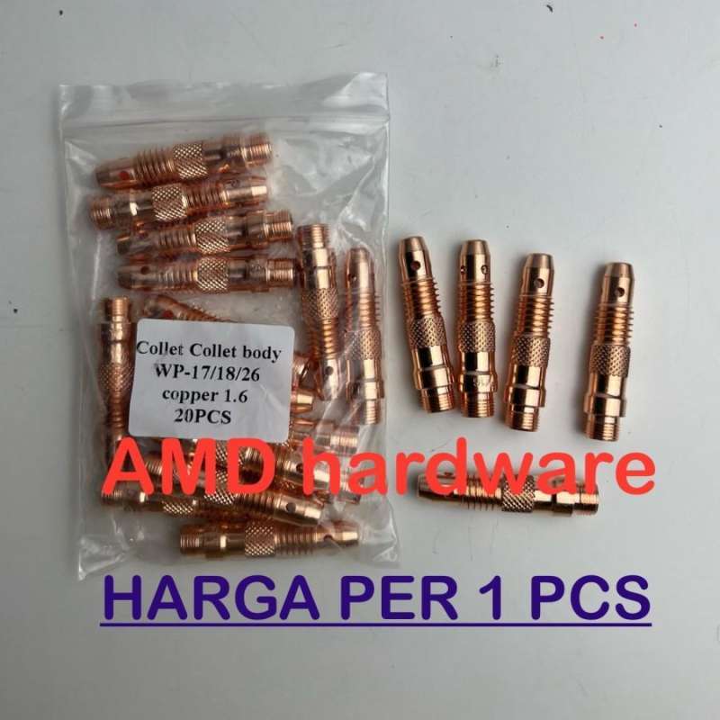 Jual Collet Body Tig Torch Wp 17 18 26 Kolet Bodi Las Argon 1.6 2.4 Mm Wp17 - Ukuran 1.6 Mm Di ...