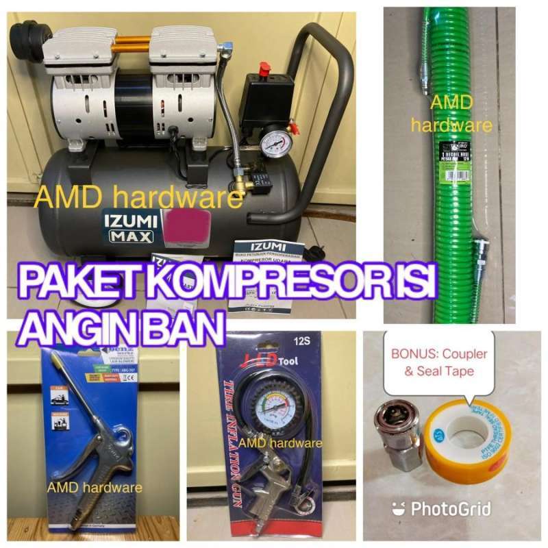 Jual Paket Hemat Nge Cat Kompresor Angin Oilless Izumi 3/4hp 24l Ol ...