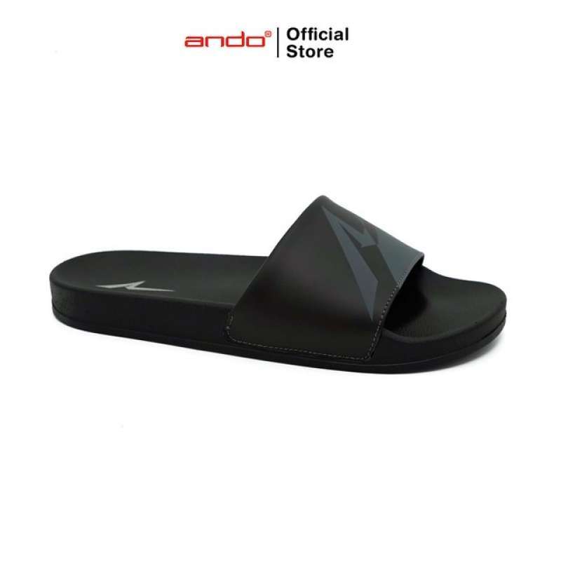 Jual Ando Official Sandal Selop Slice Pria Dewasa - Hitam/abu-abu Di ...