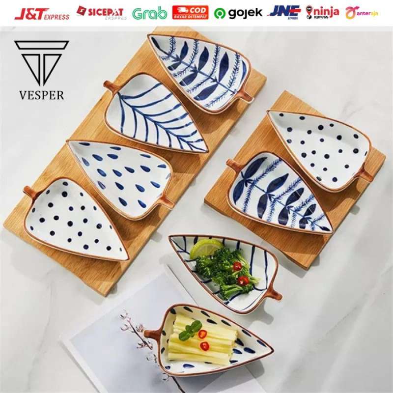 Promo Piring Snack Cemilan Daun Leaves / Leaf Saucer Ceramic Set Tray ...