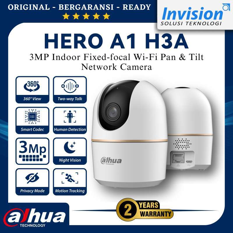 Jual Dahua Wifi Hero A1 H3a 3mp Indoor Wifi Rotate Ip Camera Wireless Cctv - H3a+64gb Di Seller ...