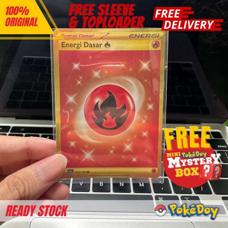 Jual Kartu Pokemon Energi Dasar Api Ur 232/170 Kilau Hitam Indonesia ...