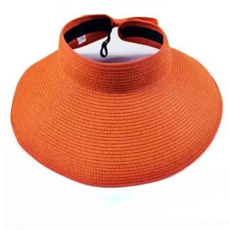 Jual Topi Pantai Wanita Lipat Model Lebar Praktis Orange - Biru Muda Di ...