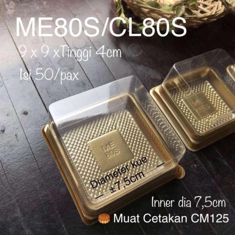 Promo Plastik Tray Mika Square Emas Me80s Packaging Kue Set 125g Diskon ...