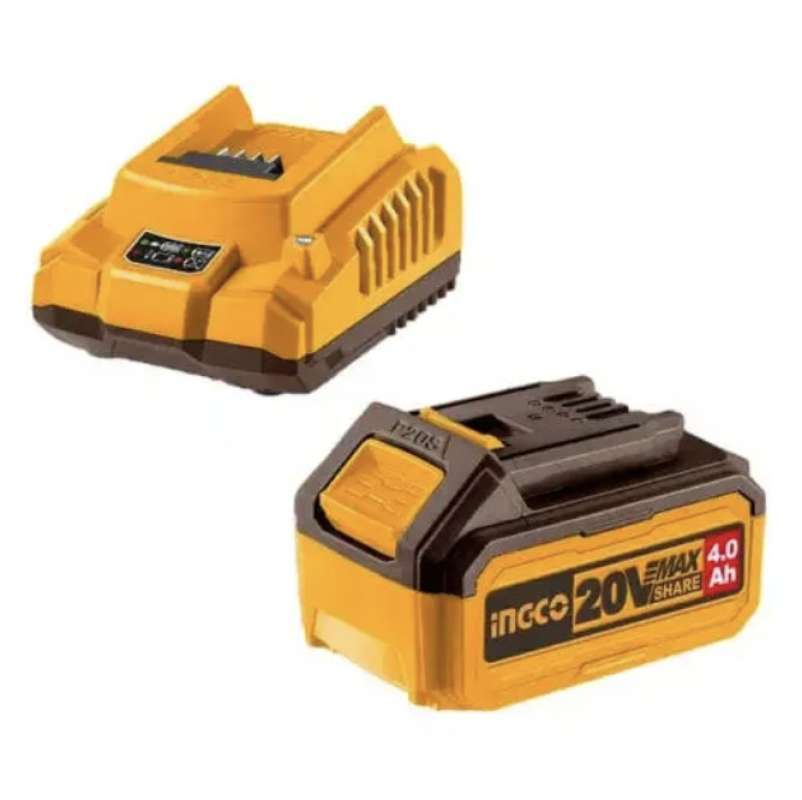 Promo Ingco Fbcpk1214 Promo Paket Bundling 20v Baterai 4ah Charger 2ah ...