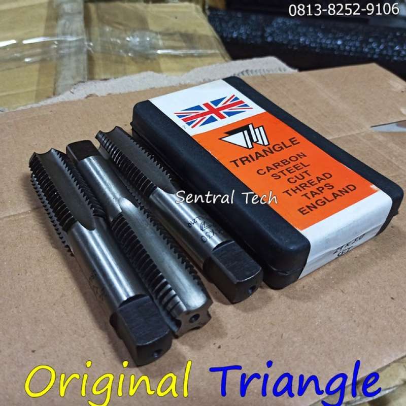 Promo Hand Tap M12 X 1.5 Triangle Carbon Steel Metric Set Diskon 23% Di ...