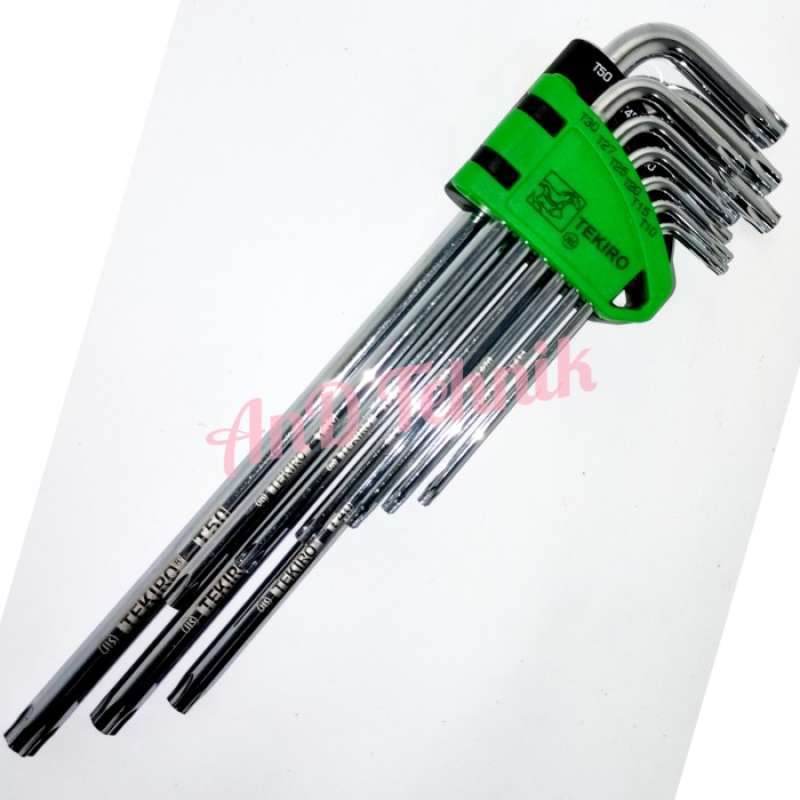 Promo Kunci L Bintang Panjang Lubang Set 9 Pcs / Tamper Torx Key Set ...